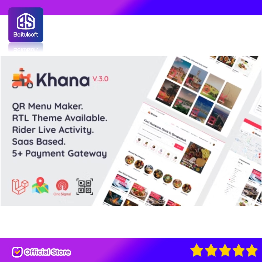 Jual Source Code Aplikasi Khana Multi Resturant Food Ordering