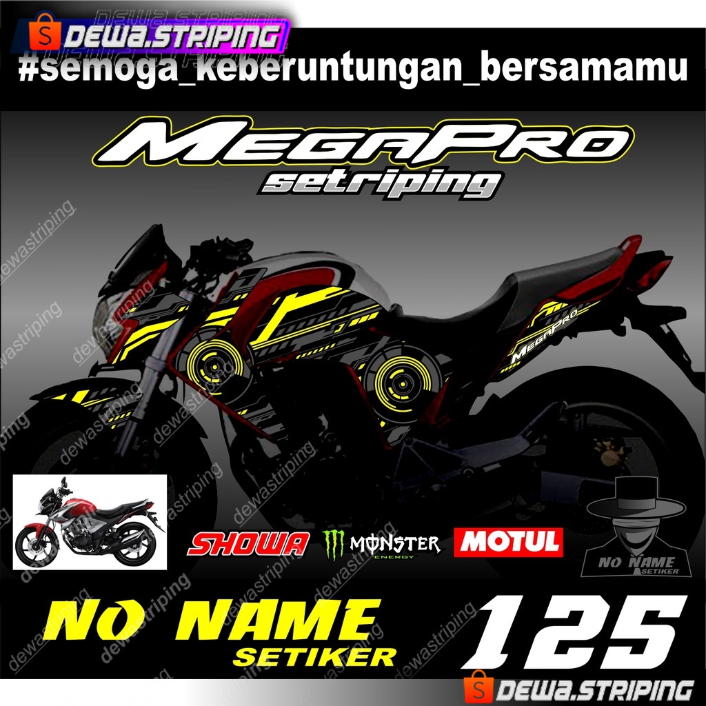 Jual Stiker striping Honda MEGAPRO mono (127) 2012 stiker list megapro ...