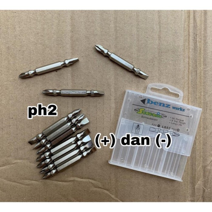 Jual Mata Obeng Angin dengan Magnet Plus Minus Mata Bor Listrik ph2 ...