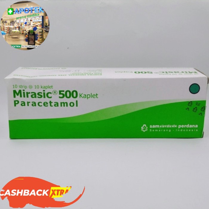 Jual MIRASIC Paracetamol 500 - Box 100 Kaplet original | Shopee Indonesia