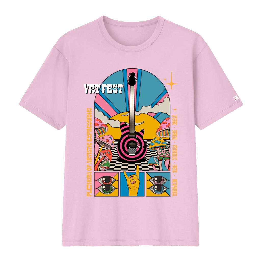 Jual Yourtee Baju Kaos Casual Wanita Dewasa Music Seri Yrte Fest Bahan ...