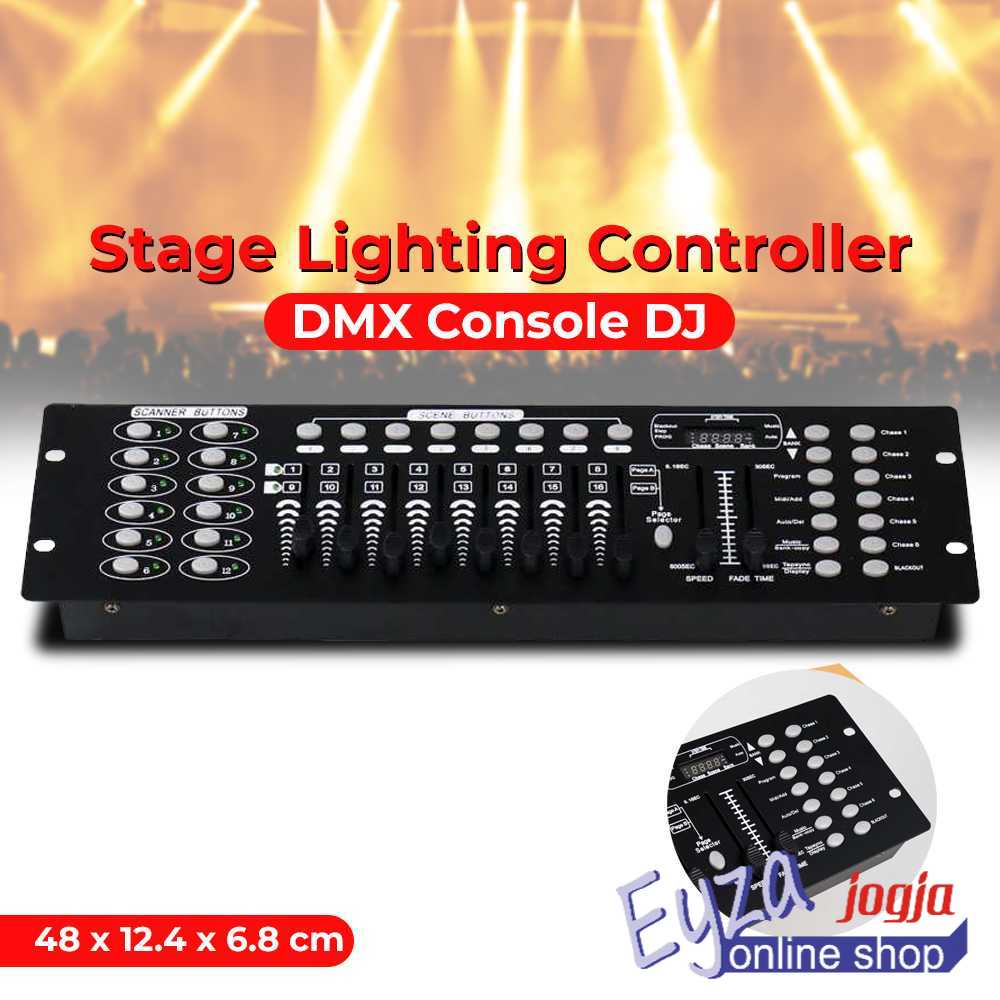 Jual Original SHEHDS Mixer Lampu Stage Lighting Controller DMX Console DJ 192CH - SHE-DMX512 ...