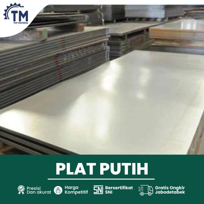 Jual Plat Putih SPCC 0.80mm x 4 x 8 SNI Besi White Bar | Shopee Indonesia