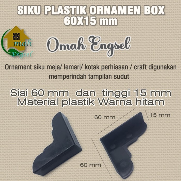 Jual Siku Plastik Ornamen Box 60 x 15 mm Corner Box Hantaran Hiasan ...