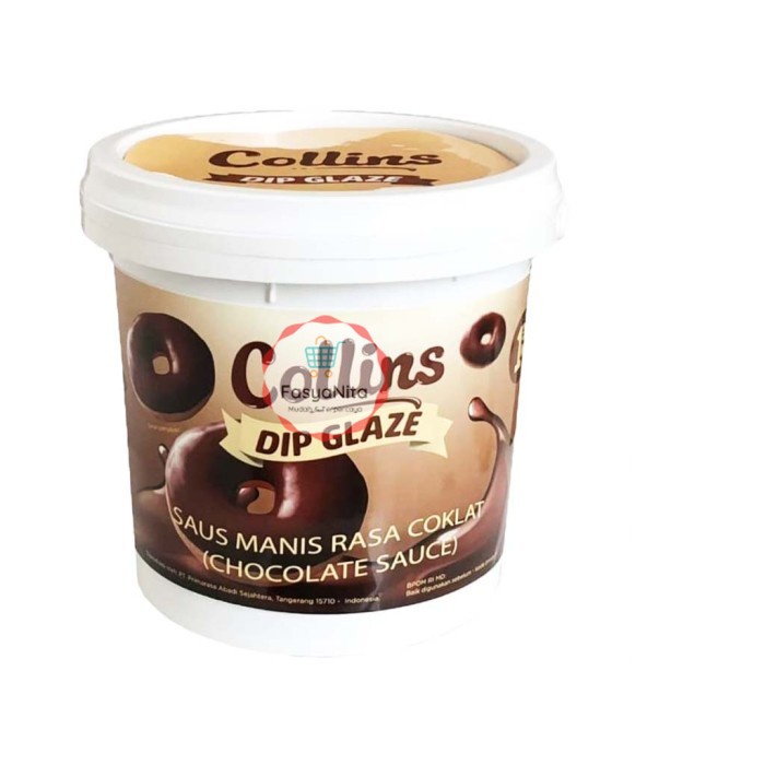 Jual Collins DIP GLAZE Chocolate 1KG Topping Cokelat Kue Donut Pisang ...
