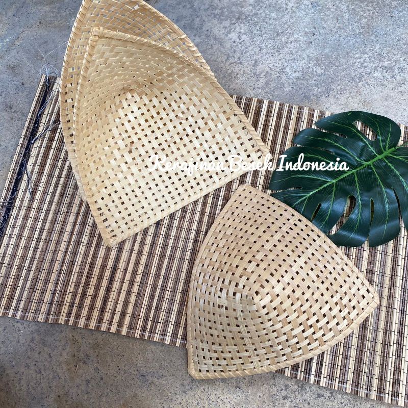 Jual PINCUK BAMBU / pincuk polos / pincuk bambu / pincuk anyam / pincuk ...