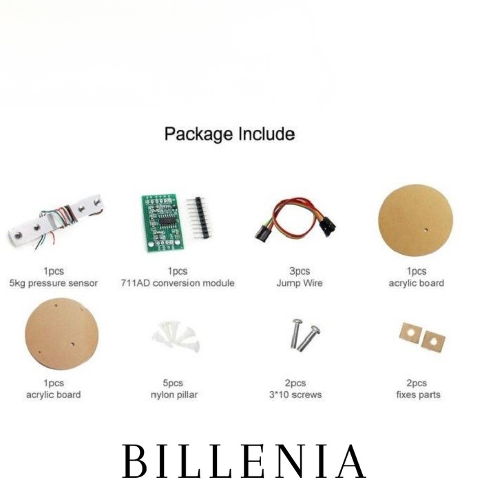 Jual Load Cell Module HX711 - KIT Loadcell / Loadcell + Acrylic - 1KG ...