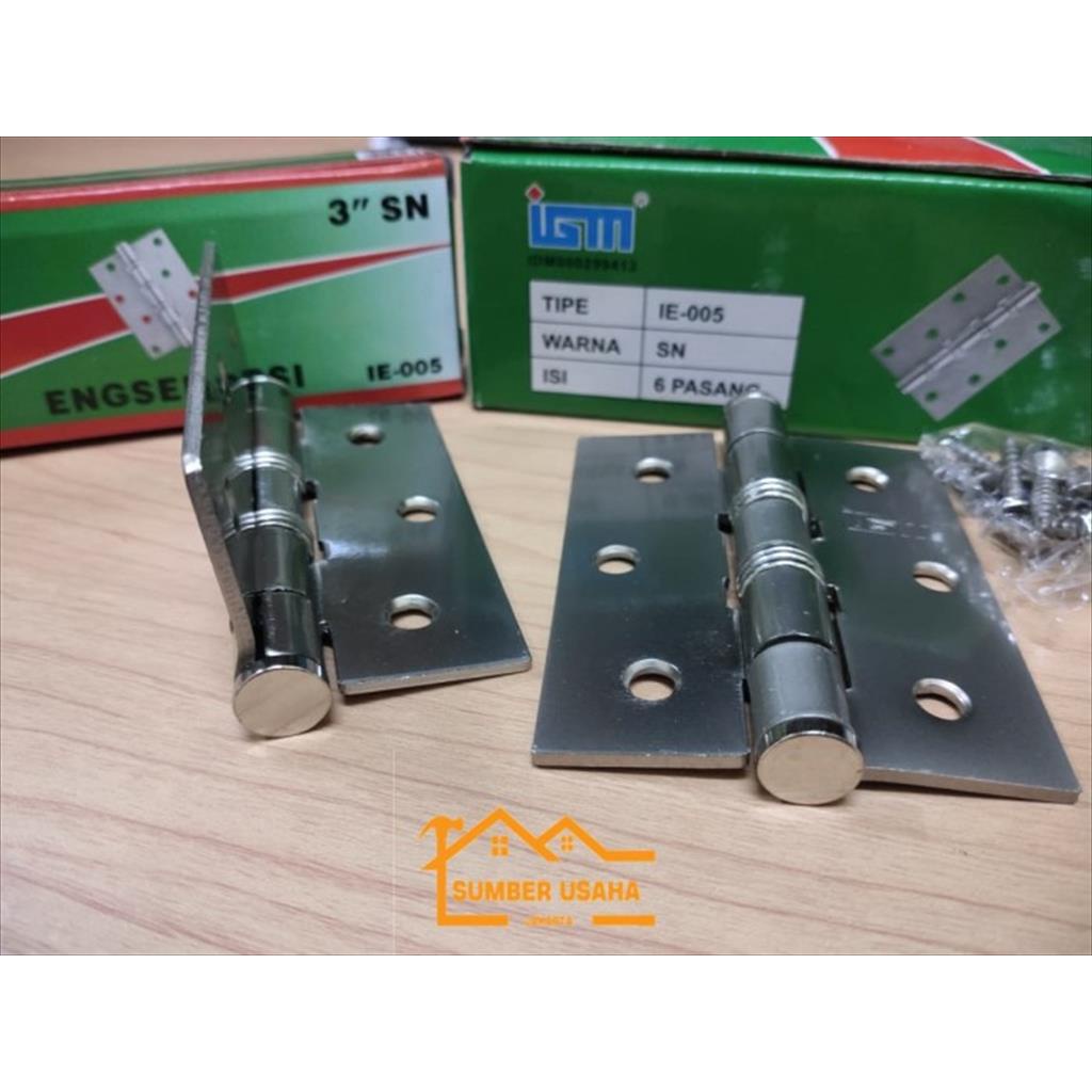 Jual Engsel Tebal Stainles 3" Inch Bagus/Engsel Pintu Jendela Stenlis ...