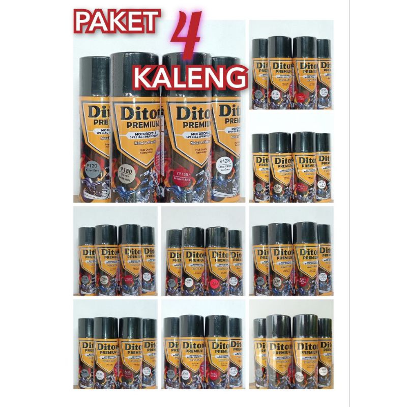 Jual cat semprot cat spray PAKET 4 KALENG pilok pilox diton premium ...