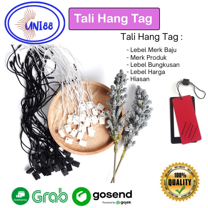 Jual Tali Hangtag Baju Celana Label Harga Hang Tag Loop Pin Lock Putih ...