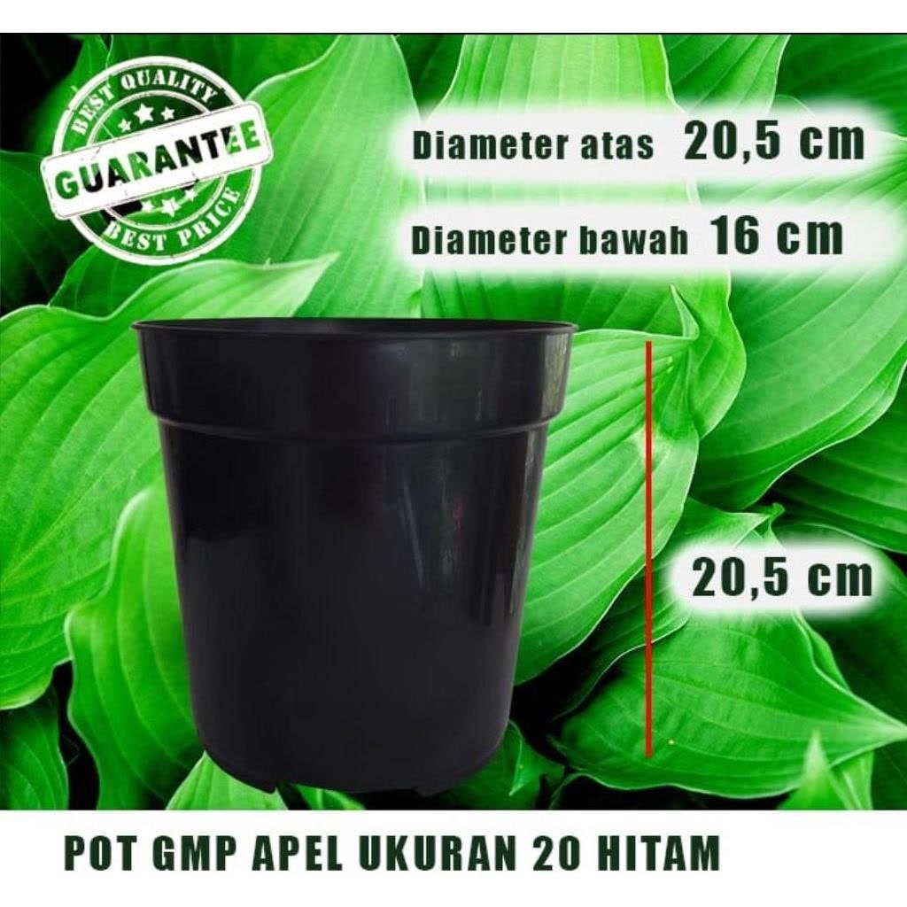 Jual POT APEL 20 HITAM / Pot Tinggi / Pot Bunga / Pot Tanaman 20 GMP ...