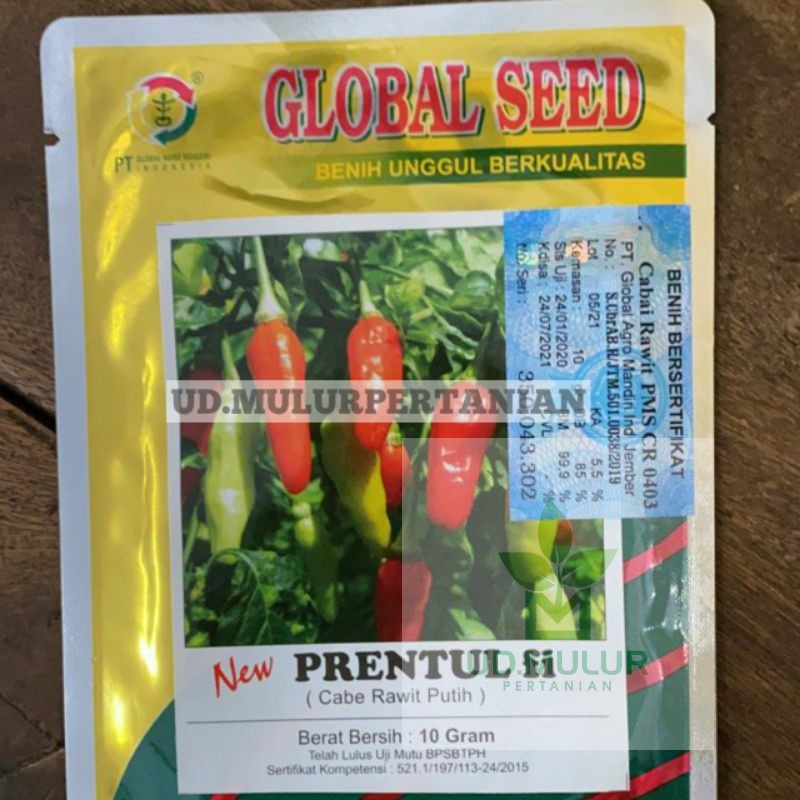 Jual Benih Cabe Cabai Lombok Rawit New PRENTUL fi isi 10 g dari Global ...