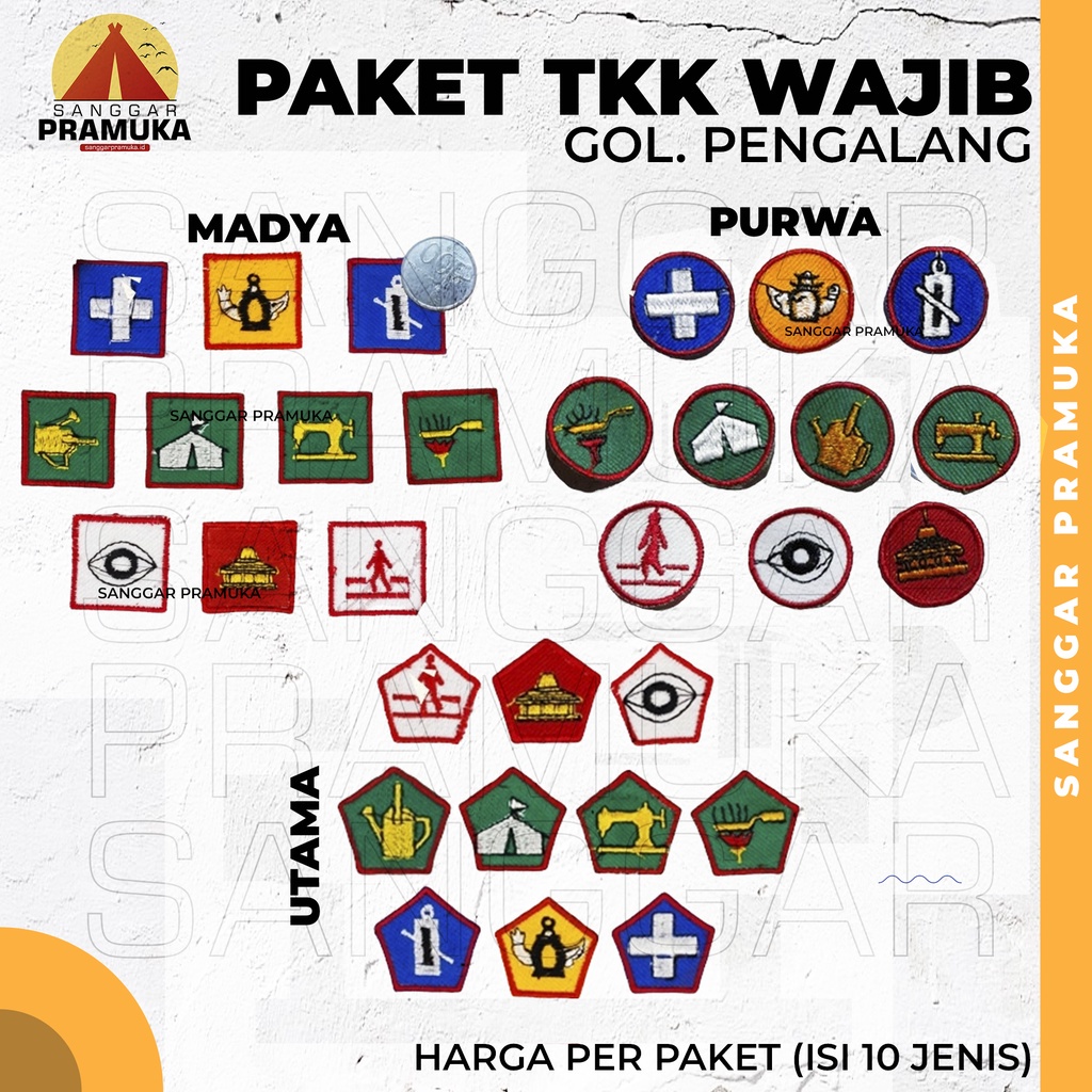 Jual Paket 10 TKK Wajib Penggalang purwa Madya Utama Penggalang/SMP | Shopee Indonesia