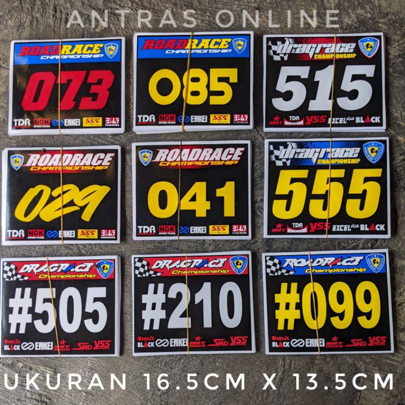 Jual stiker road race besar model kotak - sticker nomor roadrace ...
