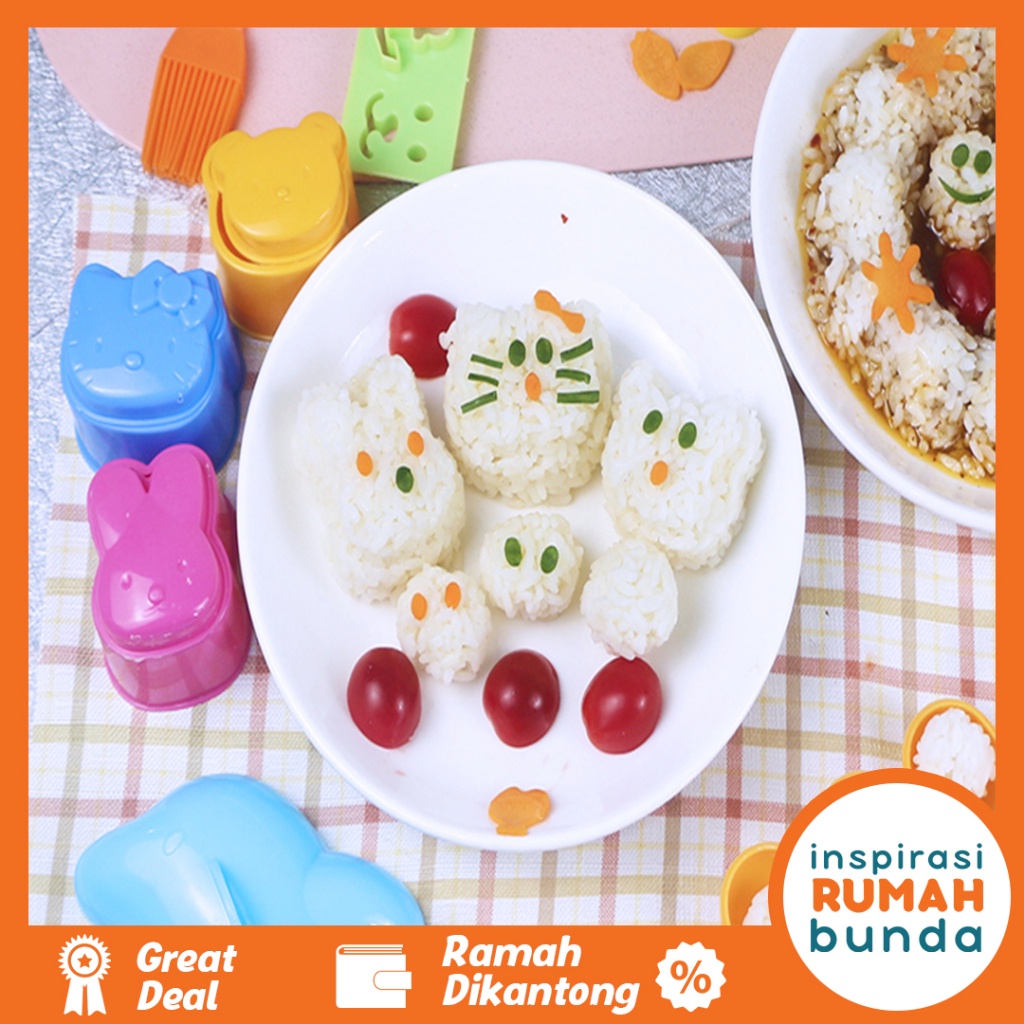 Jual Cetakan Nasi Rice Mold Bento Tools Karakter Cetakan Lunch Box ...