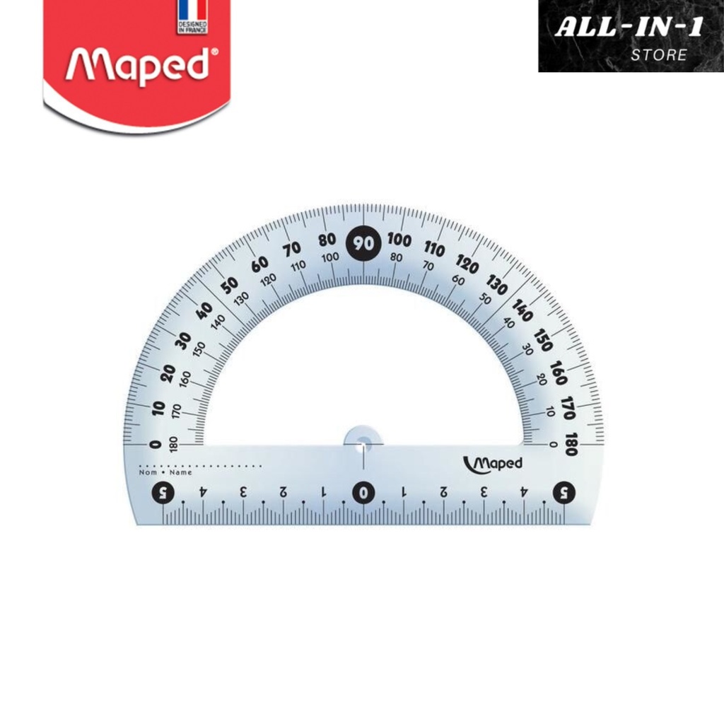 Jual Maped Essentials 12cm 180 Protractor Penggaris Busur | Shopee ...