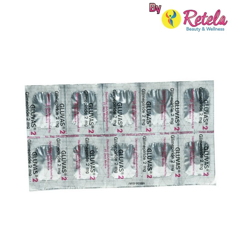 Jual GLUVAS 2MG 1 BLISTER ISI 10 TABLET | Shopee Indonesia