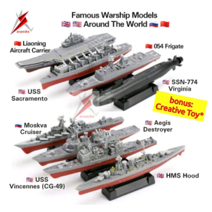 Jual Mainan Kapal Perang Model Rakit Kapal Induk Kapal Selam Penjelajah - USS Sacramento ...