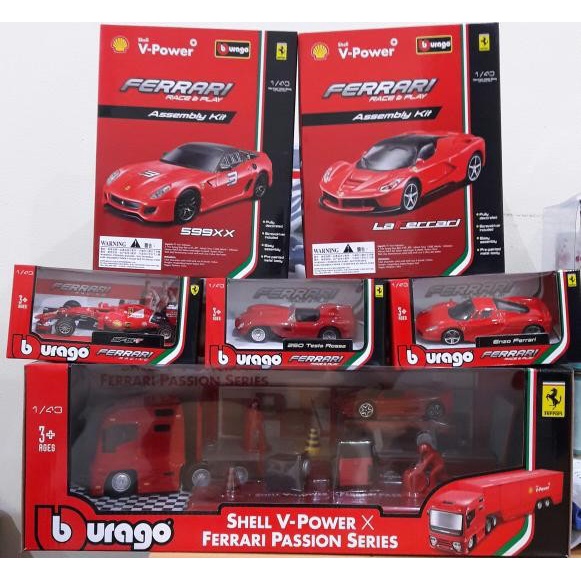 Jual Burago Shell Ferrari Passion Series Complete Set Limited Edition ...