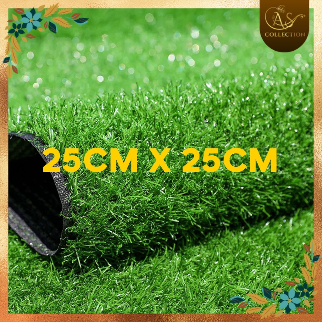 Jual Karpet Rumput Sintetis 25 Cm x 25 Cm Swiss Rumput Hijau Artificial ...