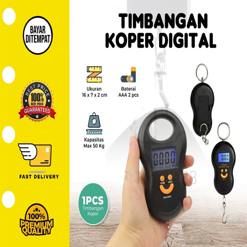 Jual Timbangan Koper Digital 50 kg Gantung Portable Tas Luggage Scale ...