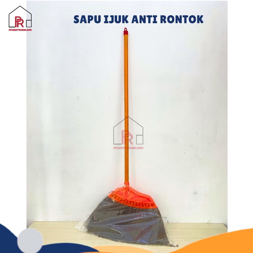 Jual Sapu Lantai Ijuk Hitam gagang Kayu / Sapu Besar Kebersihan Rumah ...