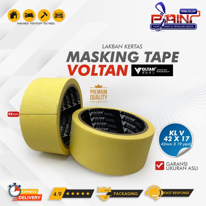 Jual KERTAS LEM BESAR 2 inch x 19Yard Masking Tape / Lakban Kertas ...