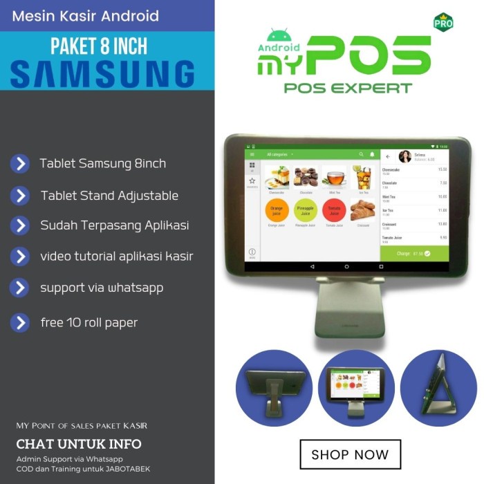 Jual Mesin Kasir Android Samsung Tab A8 - Paket Aplikasi | Shopee Indonesia