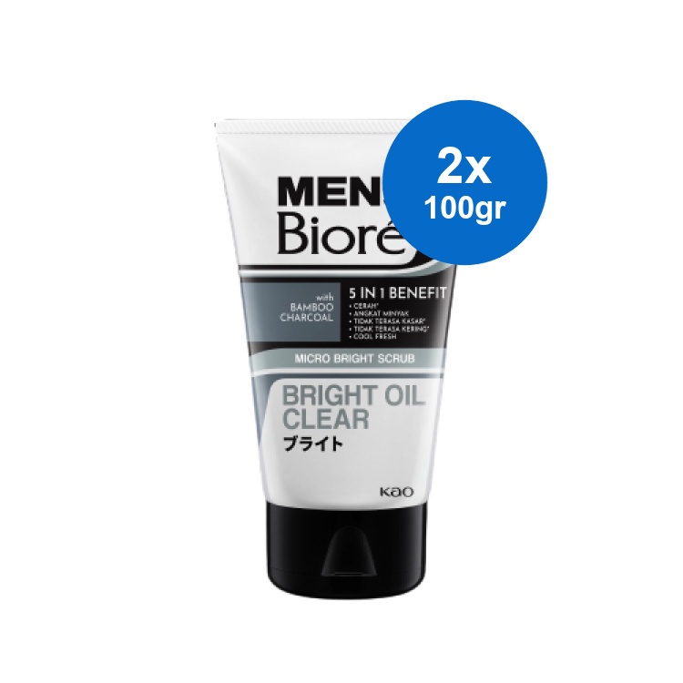 Jual Men's Biore Micro Scrub Sabun Muka Pria Untuk Kulit Kusam Bright Oil Clear Eksfoliasi 2 x ...
