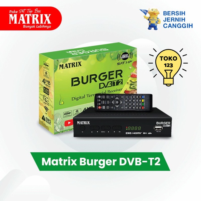 Jual MATRIX BURGER Set Top Box TV Digital Penerima Siaran STB DVB T2 HD | Shopee Indonesia