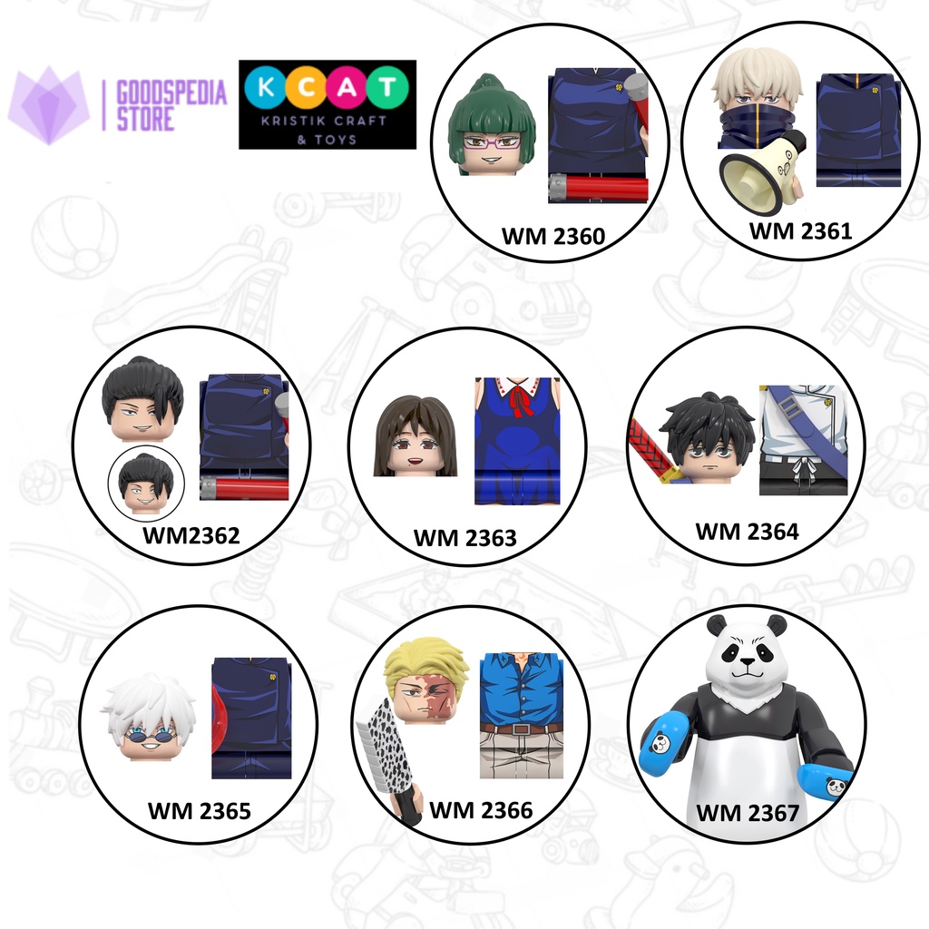 Jual Figure Mini WM6140 Jujutsu Kaisen maki toge Geto rika yuta gojo ...