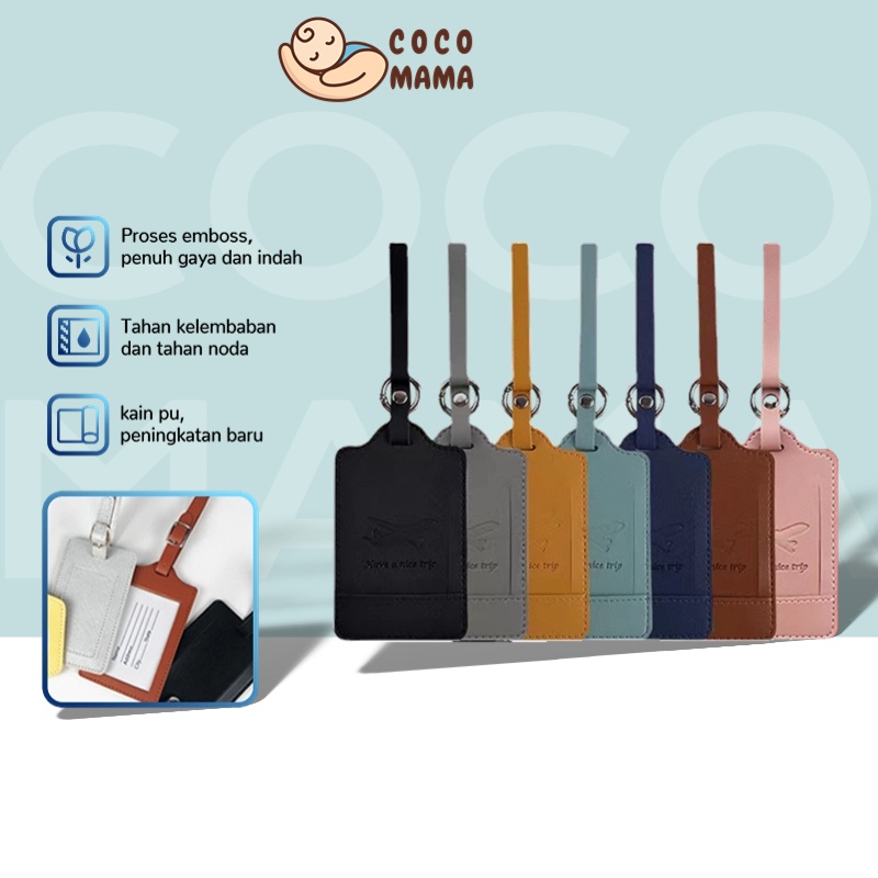 Jual Portable PU Kulit Bagasi Tag Koper Pengidentifikasi Label Bagasi ...