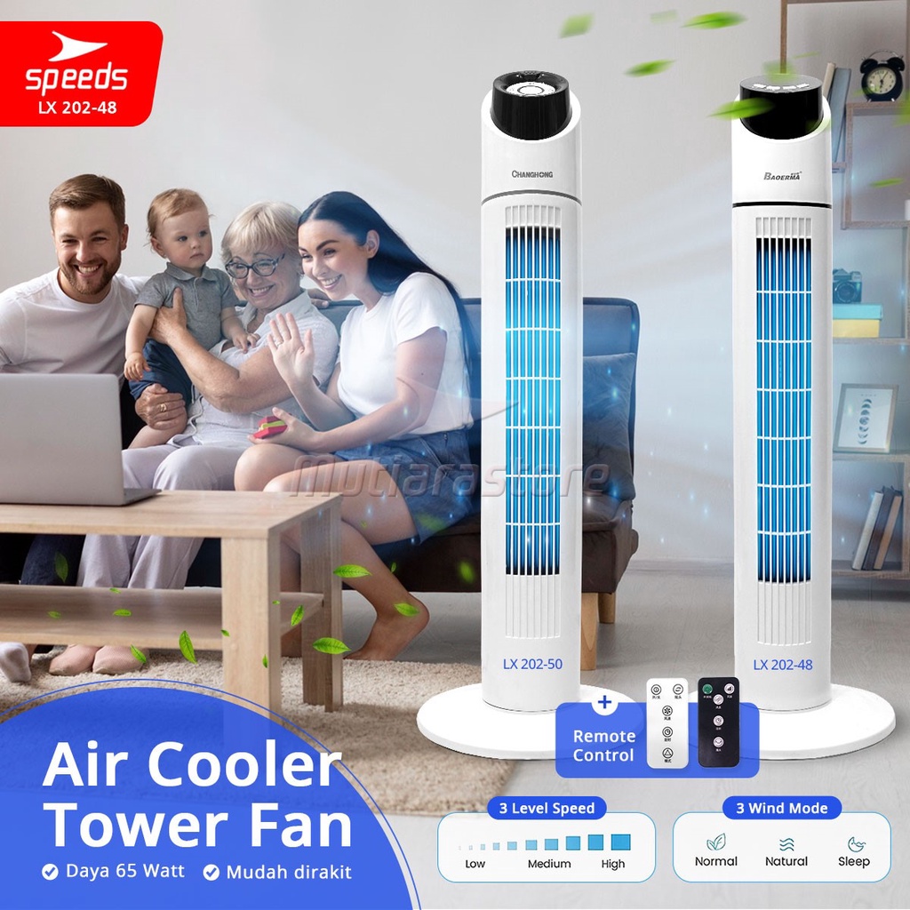 Jual SPEEDS Kipas Angin Portable Kipas Angin Fan Tower Stand Rotating ...