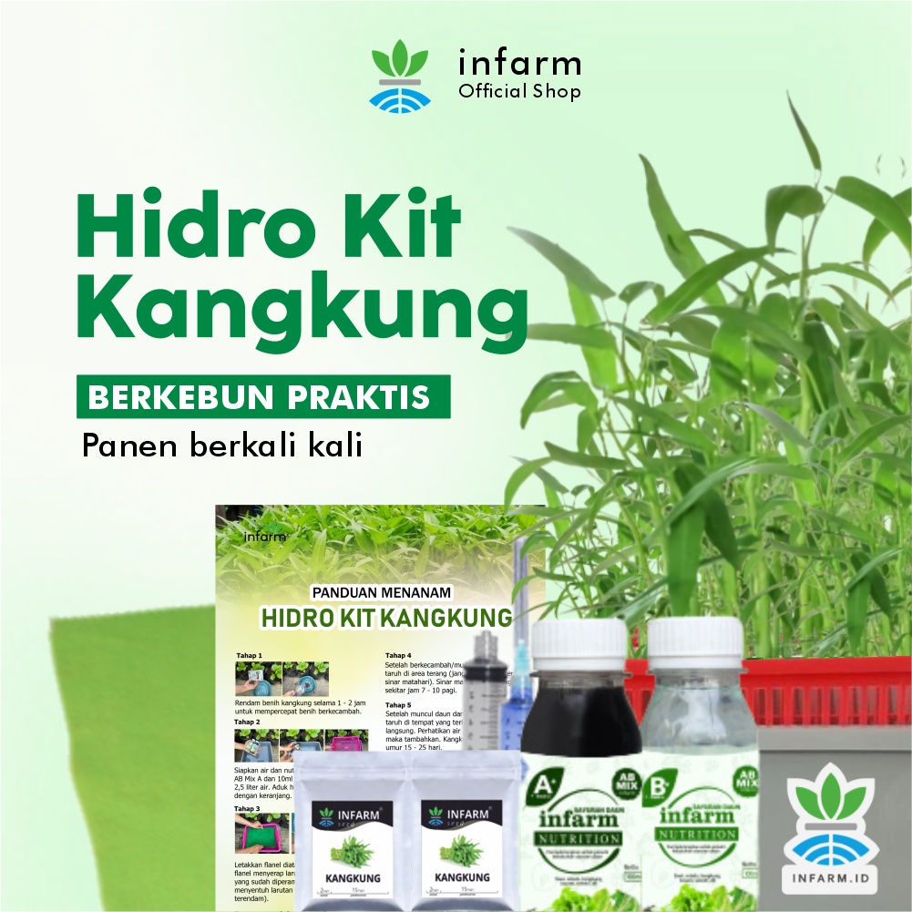 Jual INFARM - Paket Kit Hidroponik Rakit Apung Kangkung Bak Persegi ...