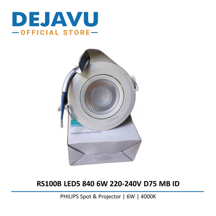 Jual LAMPU PHILIPS LED SPOT RS100B LED5 840 6W 220-240V D75 MB ID (830/850) | Shopee Indonesia