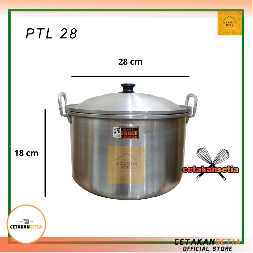 Jual Panci Air Aluminium 16 18 20 22 24 26 28 30 33 36 cm Global Eagle Panci Sayur Panci Masak ...