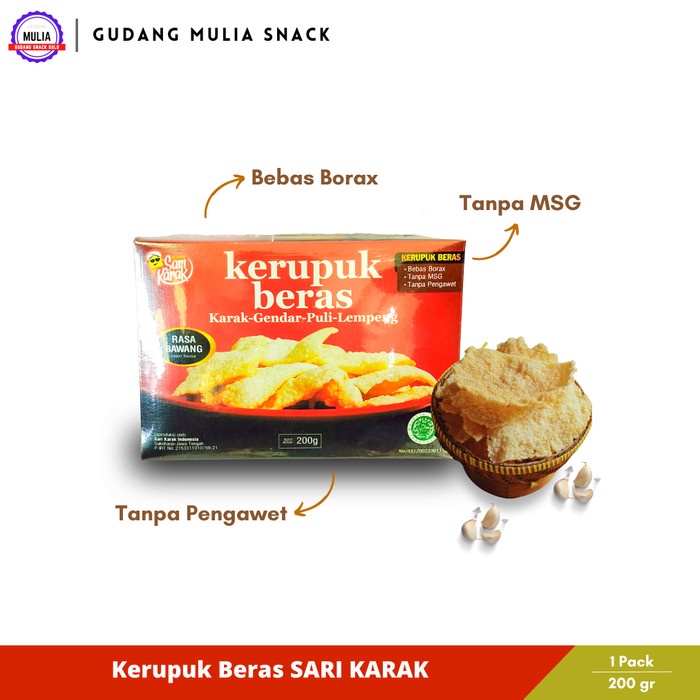 Jual Kerupuk Beras Box Sari Karak Gendar Puli Lempeng | Shopee Indonesia