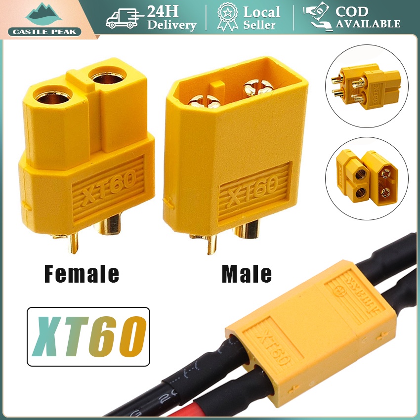 Jual 5 Pasang XT60 Connector Male + Female Plug RC LiPo Battery Baterai Li-Po | Shopee Indonesia