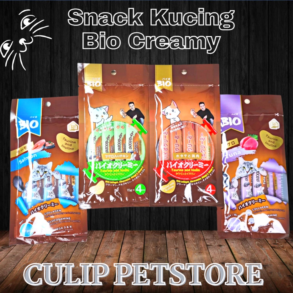 Jual Bio Creamy 4 x 15gr Snack untuk Kucing Cemilan Kucing Liquid ...