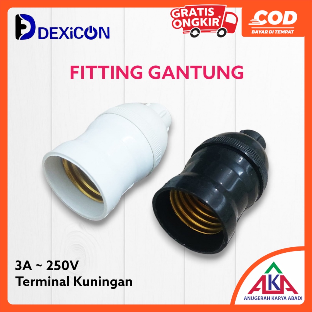 Jual Fitting Gantung DEXICON Lamp Holder E27 3A 250V Terminal Kuningan ...