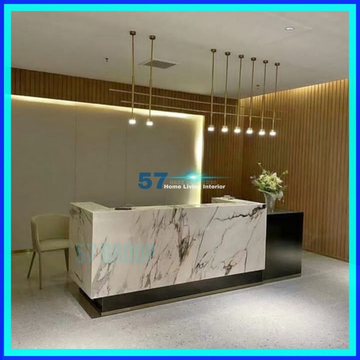 Jual Meja Administrasi Bahan Plywood HPL Minimalis Free Desain Dan Ukur ...