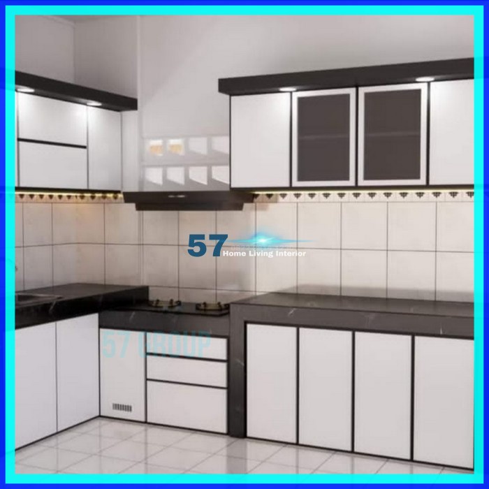 Jual Lemari Kitchen Set Minimalis Bahan Multiplek HPL/ Duco/ Tacosheet ...