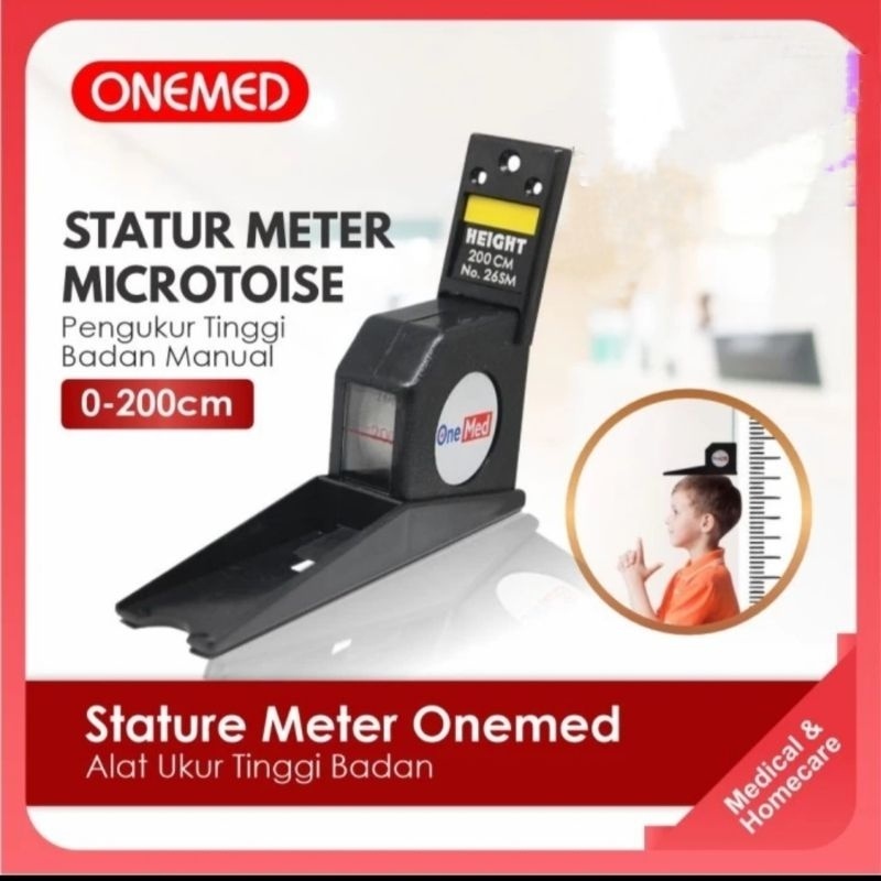 Jual Stature meter microtoise alat pengukur tinggi badan onemed 2 meter ...