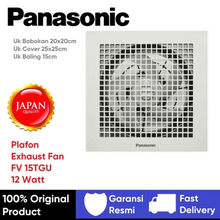 Jual Panasonic Exhaust Fan 6 inch FV15TGU Ceiling Plafon Dinding 6 ...
