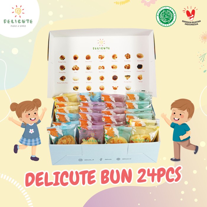 Jual Roti Delicute Bun Kemasan Box isi 24pcs (mix bebas pilih rasa ...