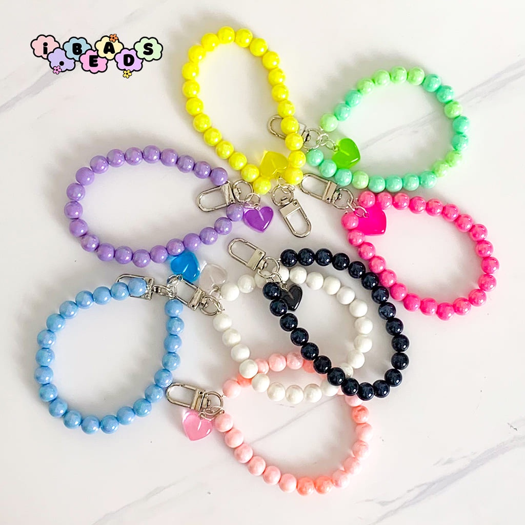 Jual I.Case_Store Beads Strap Gantungan Handphone Motif Love Solid ...