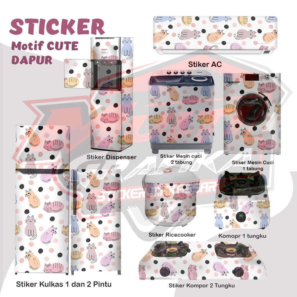 Jual Stiker Stiker kulkas kompor mesin cuci pintu tabung mata Rice ...