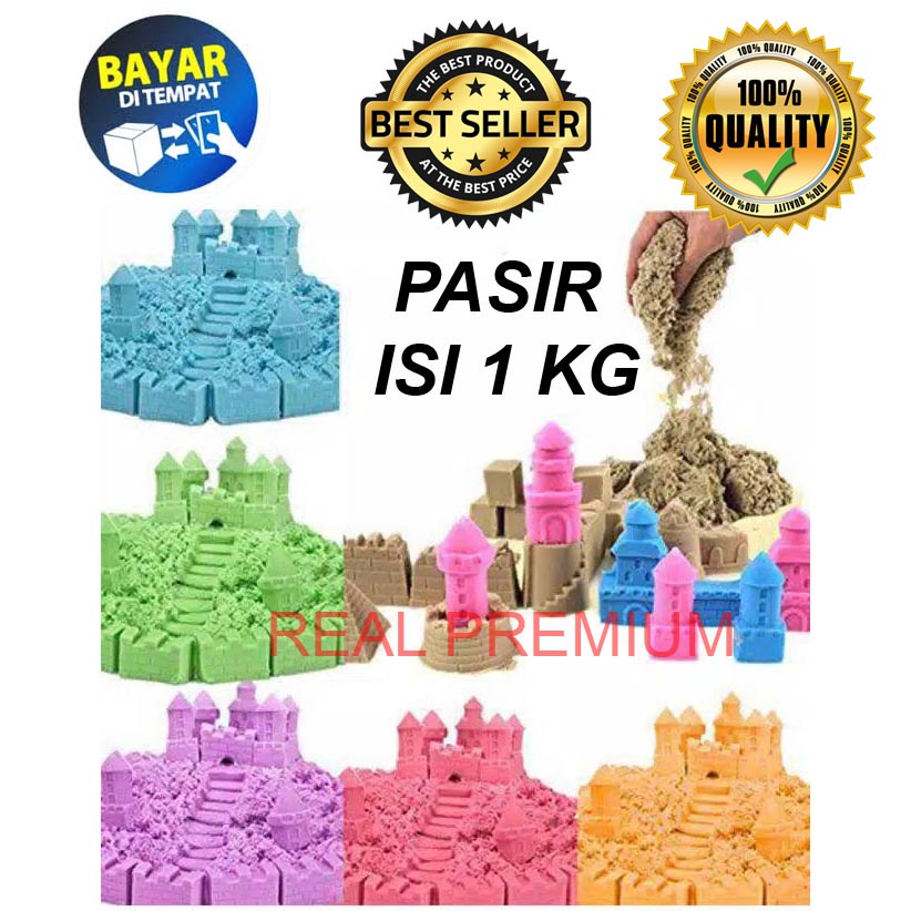 Jual Mainan Pasir Warna Pasir Ajaib Kantong Sand Refill isi 1 KG AMM ...