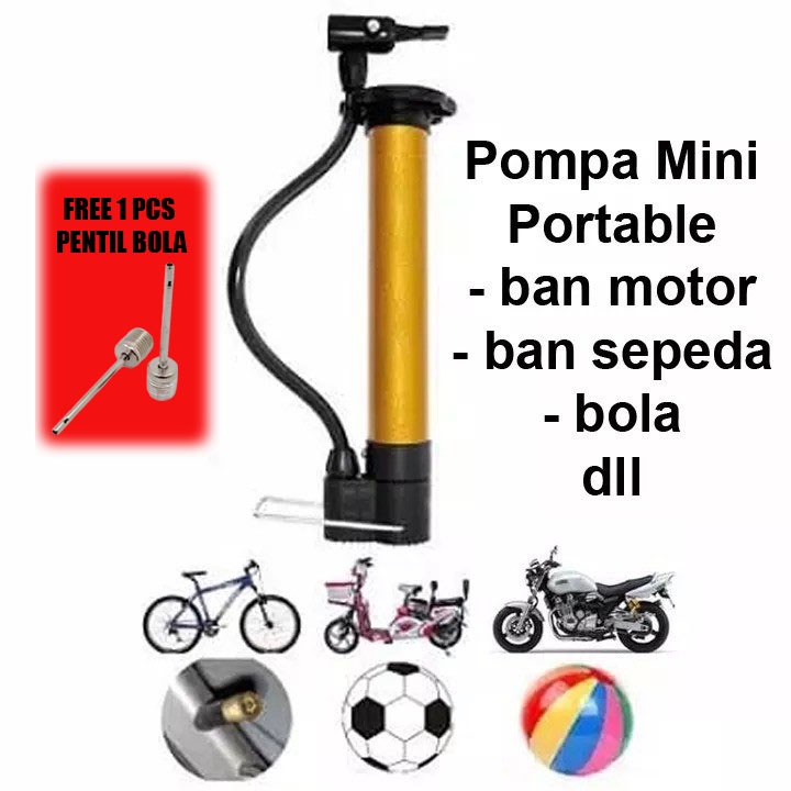 Jual POMPA BAN MINI PORTABLE / POMPA SEPEDA / POMPA HIDROLIS ...