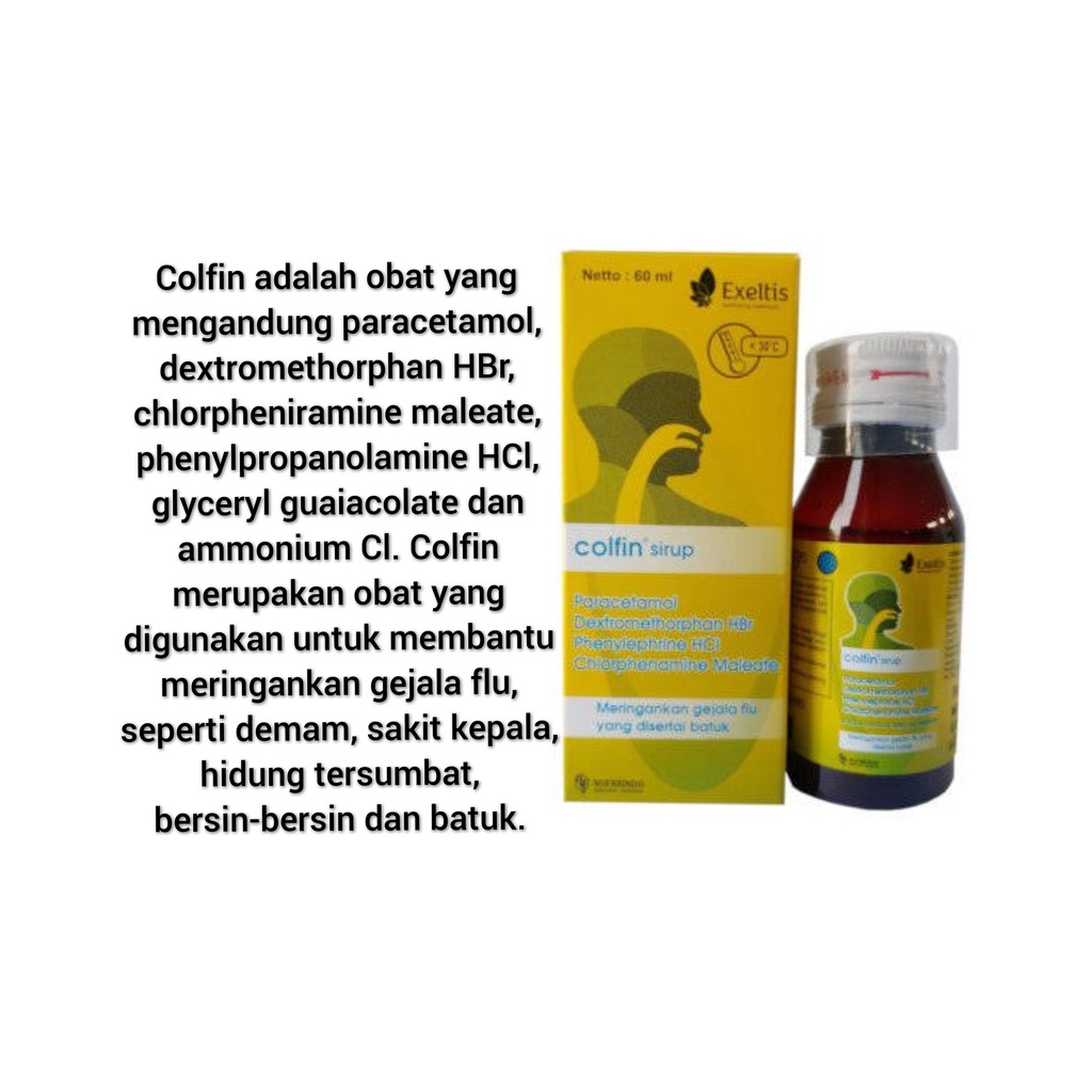 Jual COLFIN Syrup 60ml Syrup Obat FLU & Batuk PODUK ORIGINAL/BPOM ...